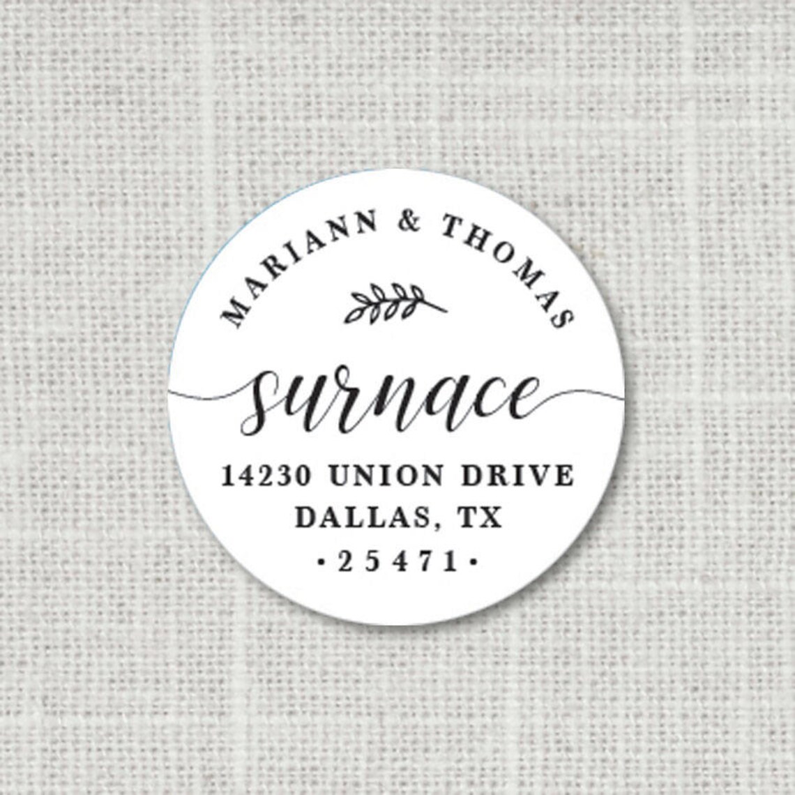 Calligraphy Address Stickers Wedding Return Address Label - Etsy