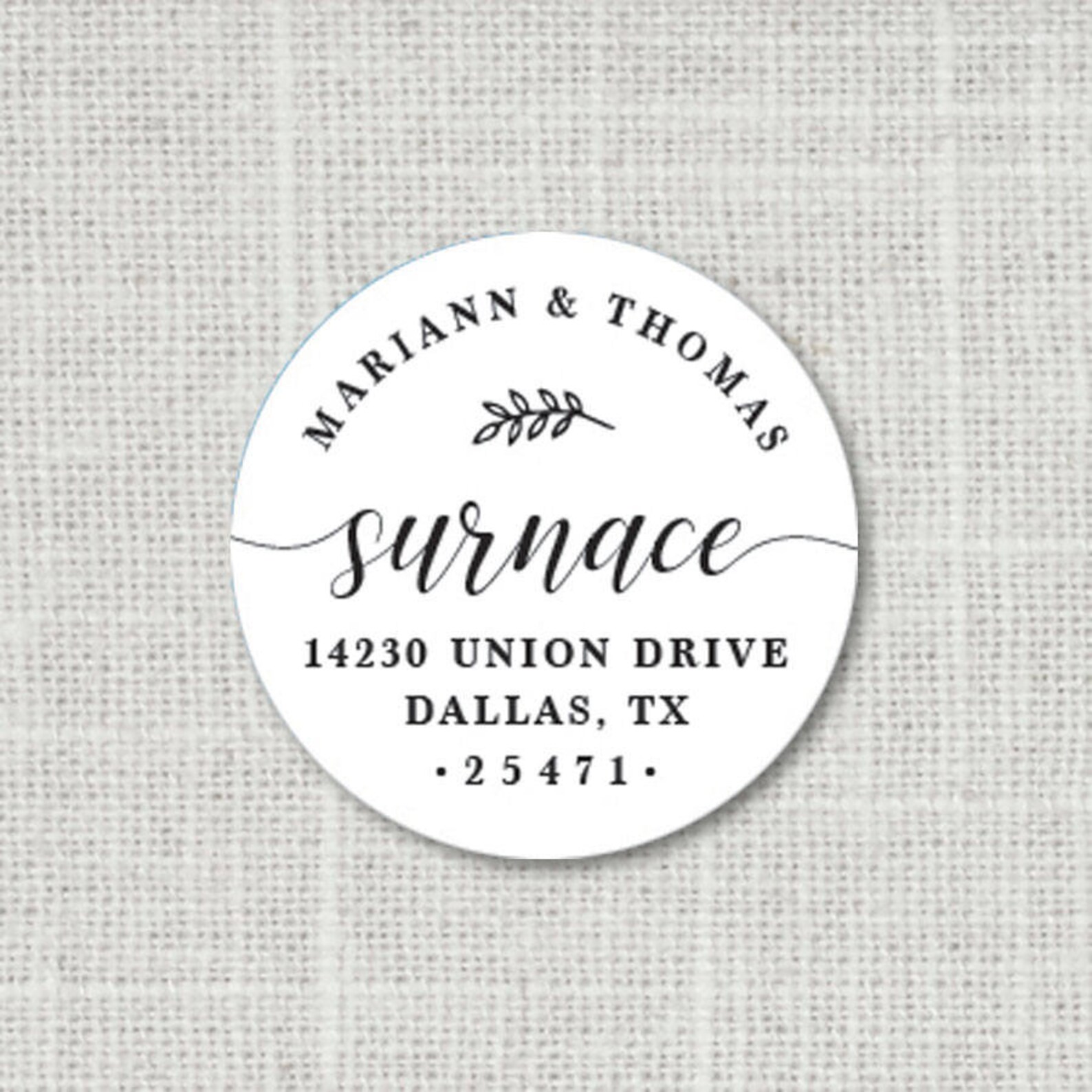 Calligraphy Address Stickers, Wedding Return Address Label, Custom ...