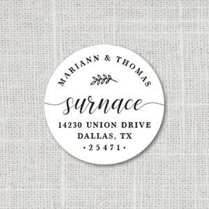 Calligraphy Address Stickers, Wedding Return Address Label, Custom ...