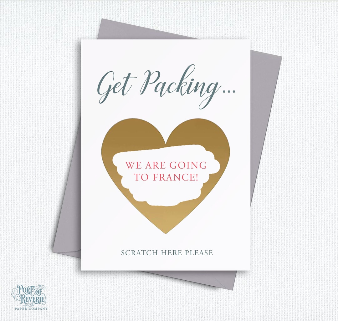 Pack Your Bags Surprise Scratch off Card, Surprise Travel Vacation Card ...