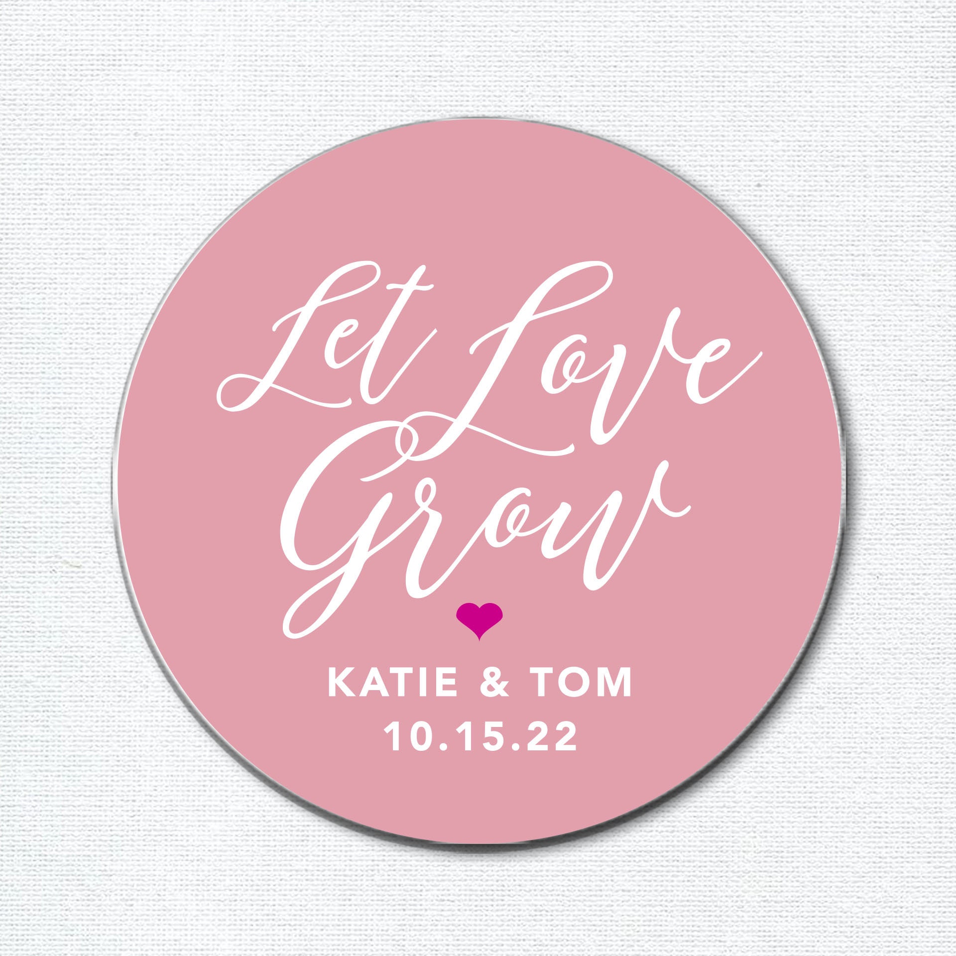 Let Love Grow Stickers for Succulent Wedding Favors Botanical | Etsy