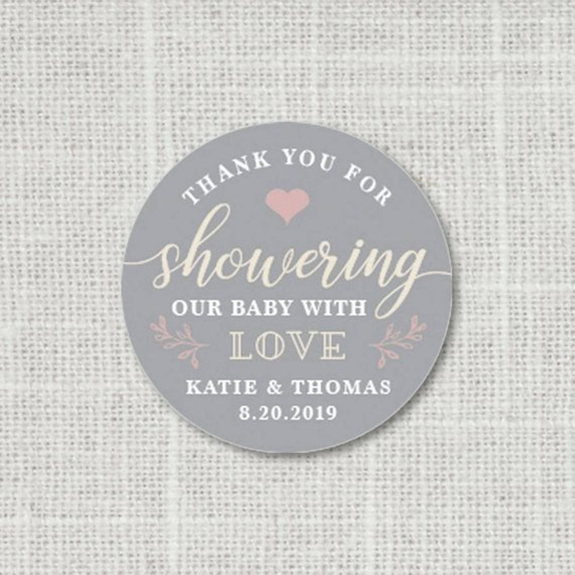 Baby Shower Stickers, Thank You Favor Stickers, Baby Shower Stickers ...