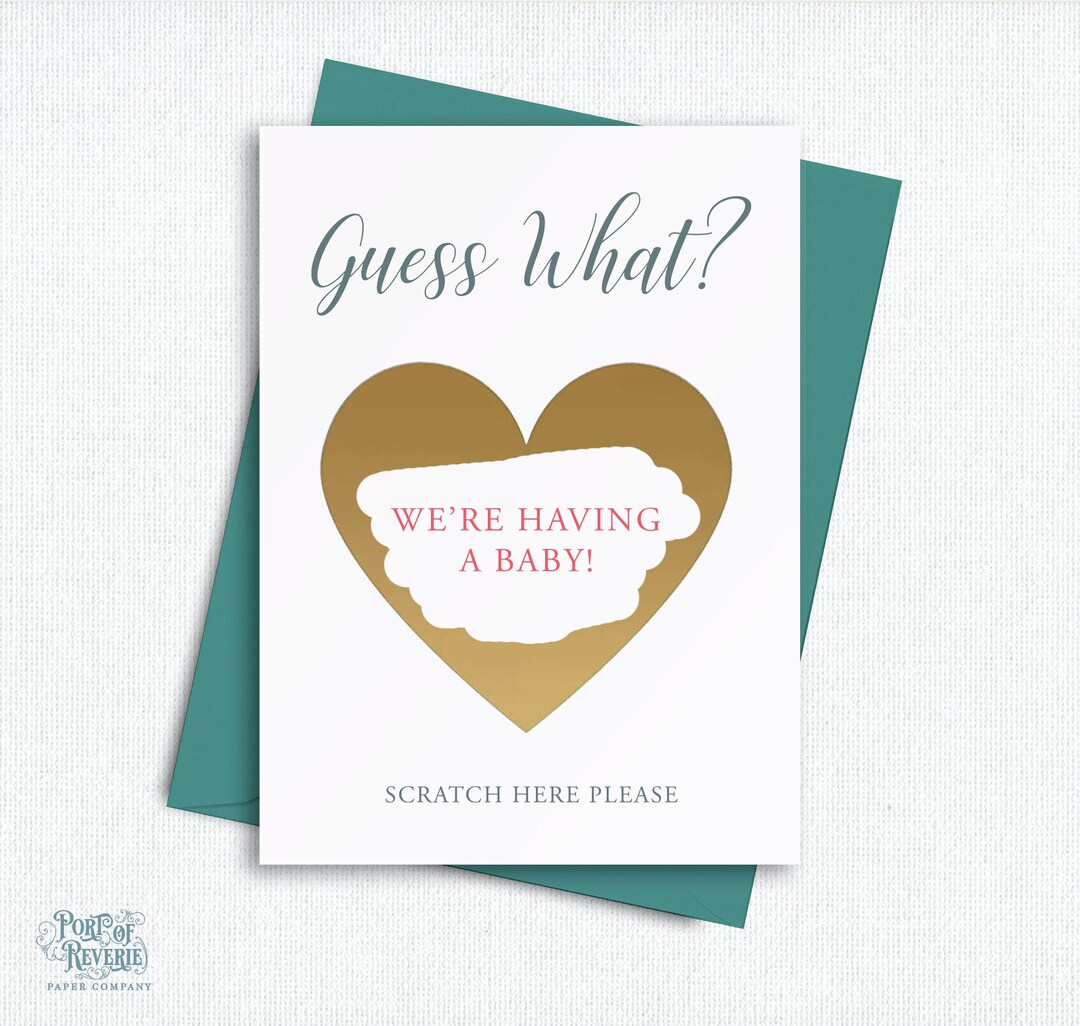 Scratch off Card Guess What? Pregnancy Announcement Gender Reveal Boy ...