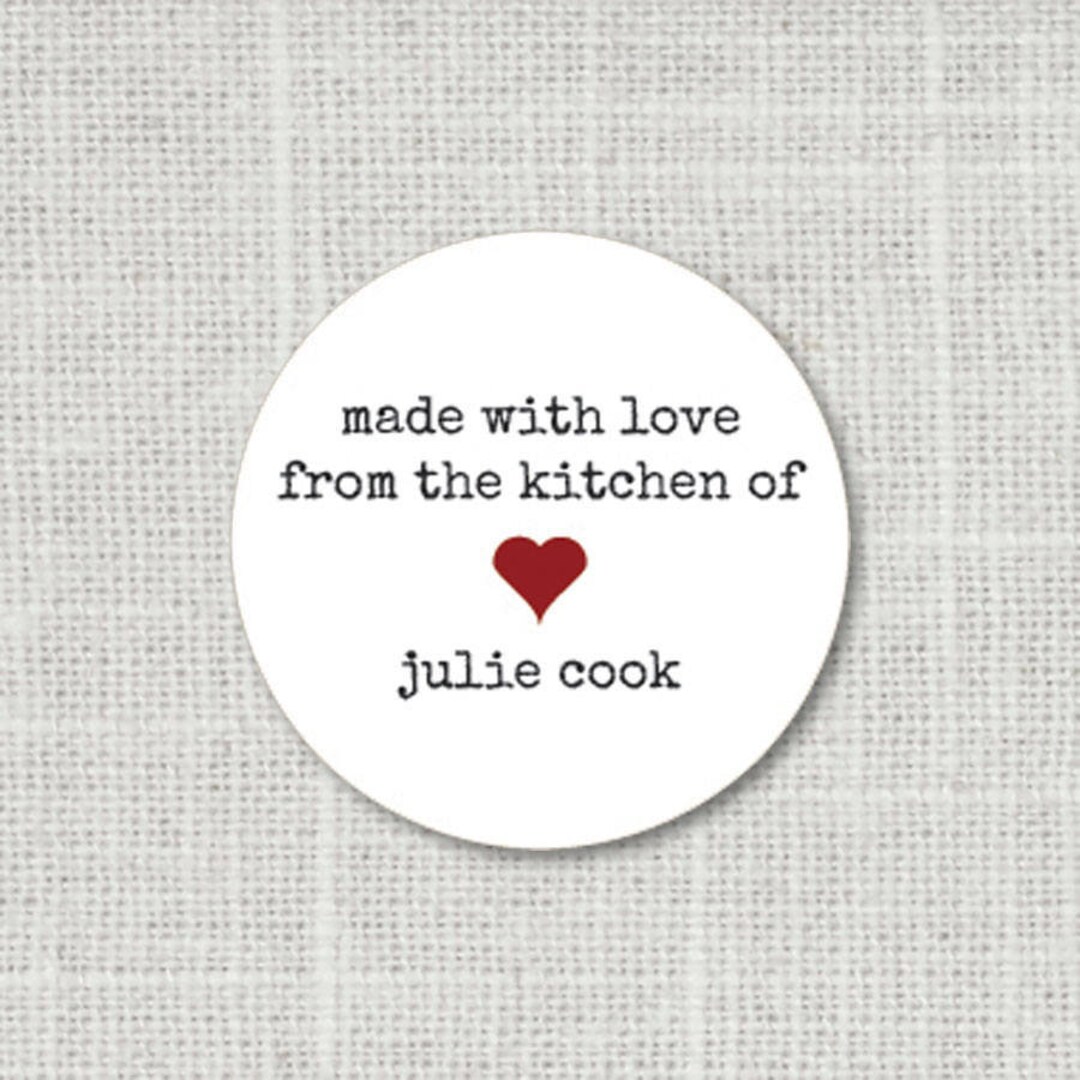 From the Kitchen of Stickers, Made With Love Stickers, Personalized ...