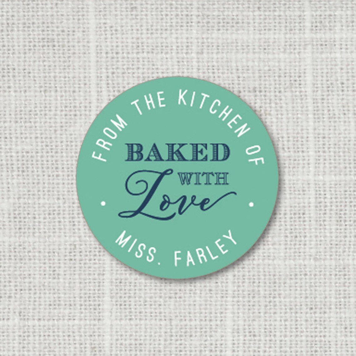 Baked With Love Stickers Personalized Food Labels From the | Etsy
