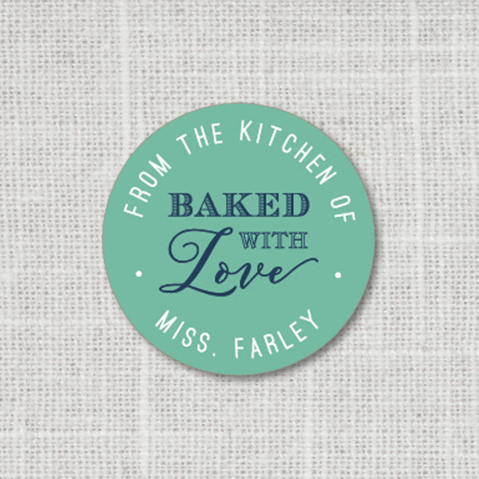 Baked With Love Stickers Personalized Food Labels From the | Etsy