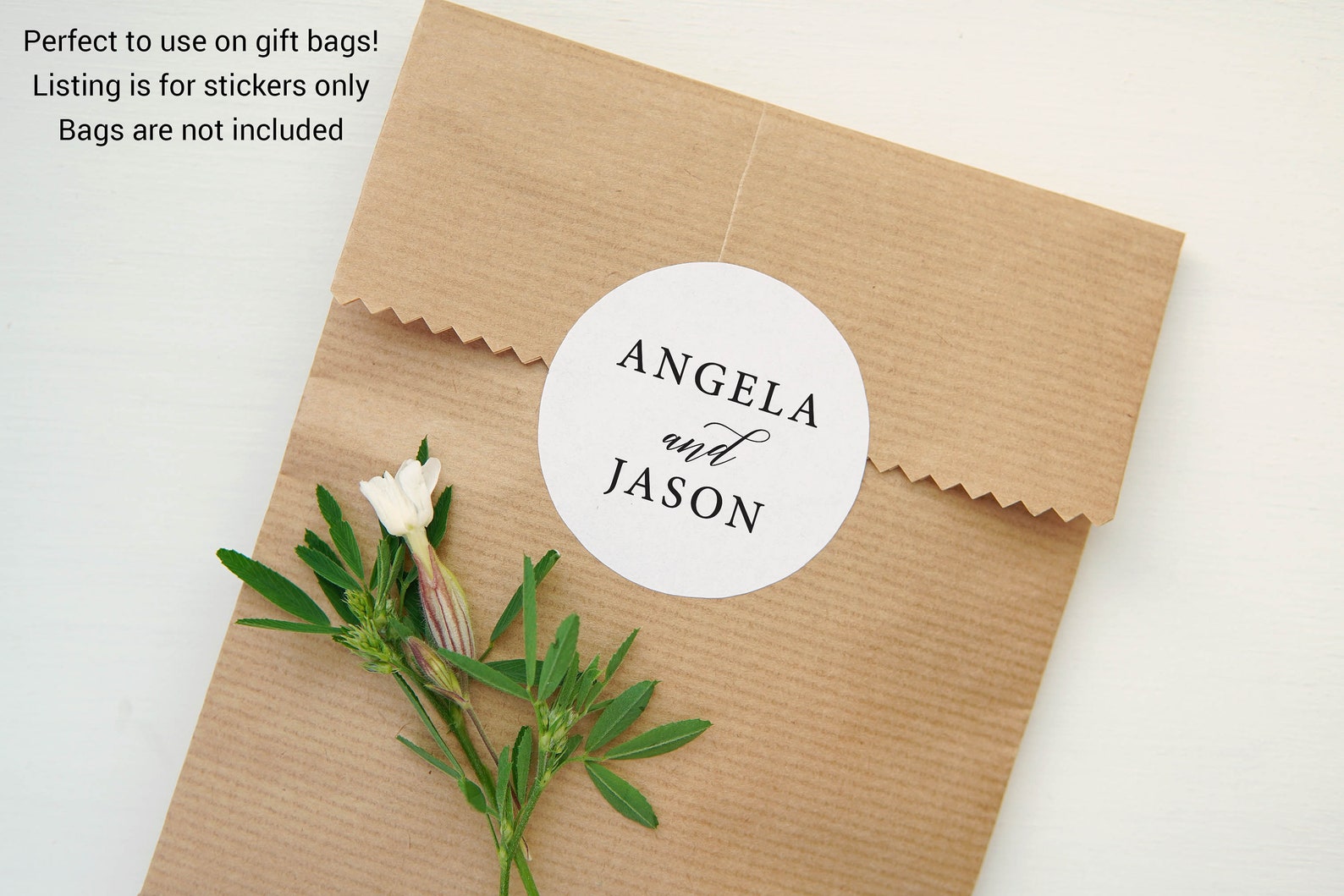 Wedding Favor Stickers Personalized With Names Custom Wedding - Etsy