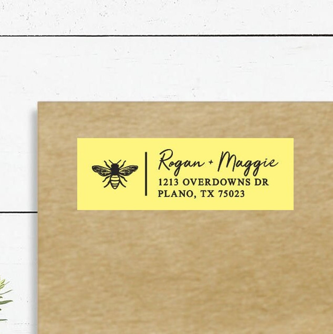 Honey Bee Address Stickers, Return Address Labels, Personalized Address ...