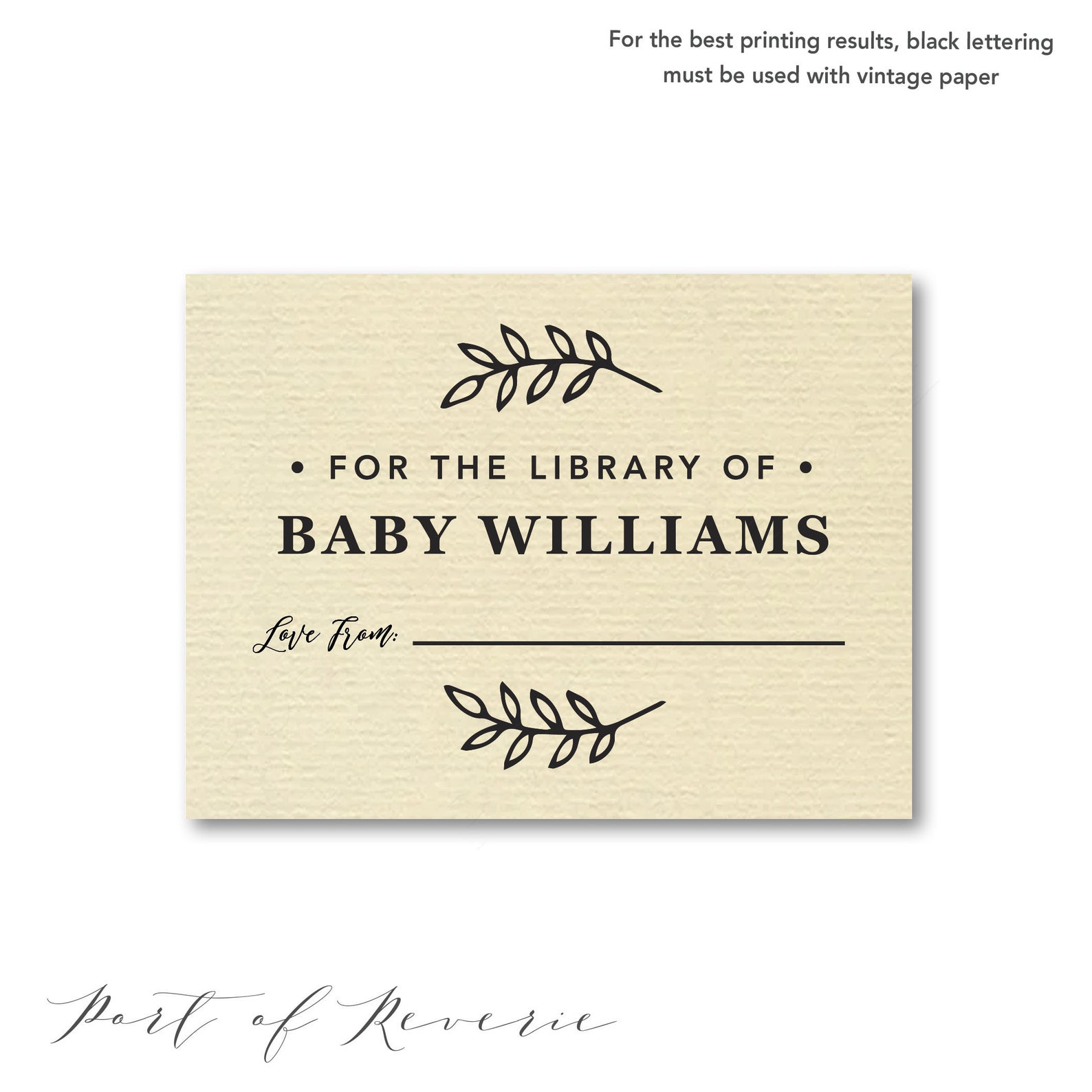 Personalized Book Plate Stickers Custom for the Library of - Etsy