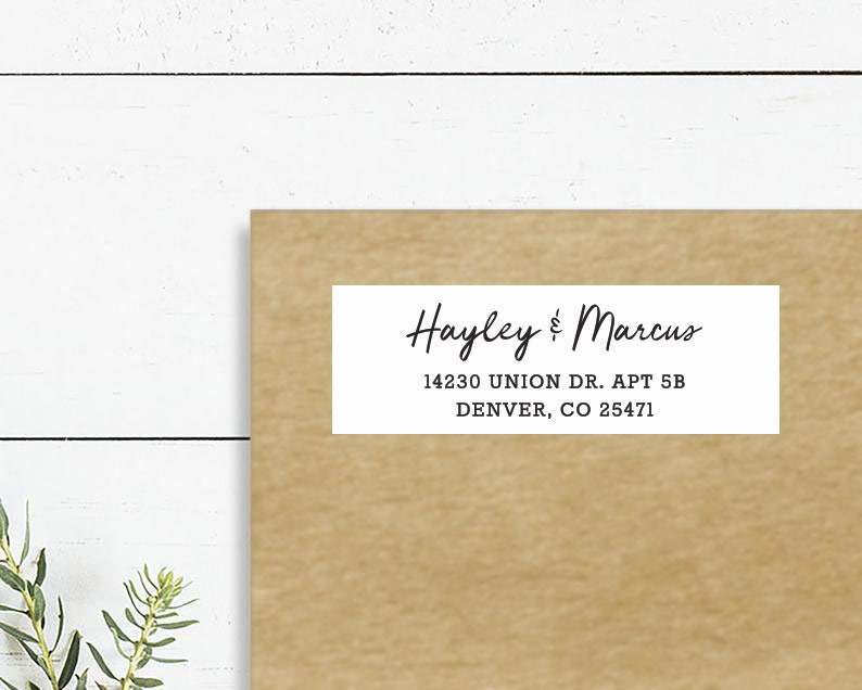 Modern Address Stickers With Script Lettering Set of 40 - Etsy