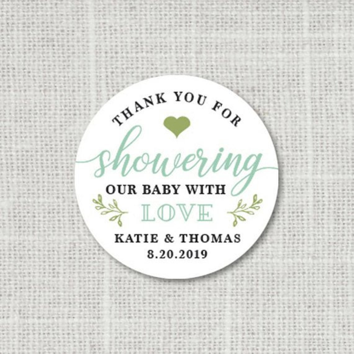 Baby Shower Stickers Thank You Stickers Baby Shower Stickers | Etsy