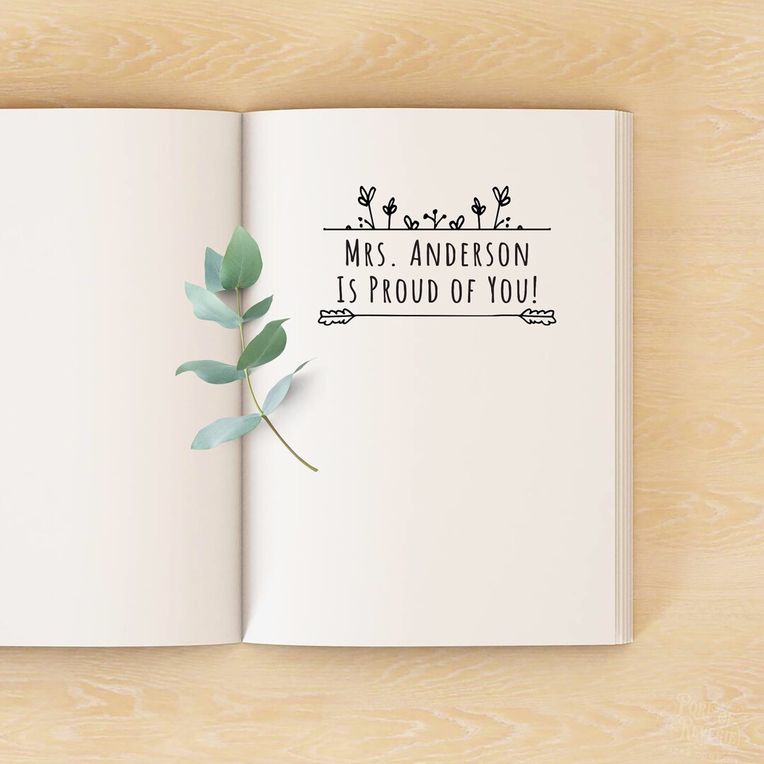 Personalized Teacher Stamp for Grading Homework, Proud of You Classroom ...