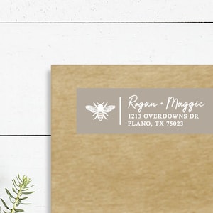 Honey Bee Address Stickers, Return Address Labels, Personalized Address ...