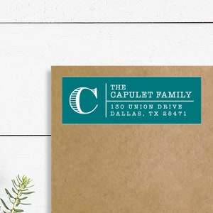 Monogram Return Address Labels, Custom Address Labels, Monogram ...