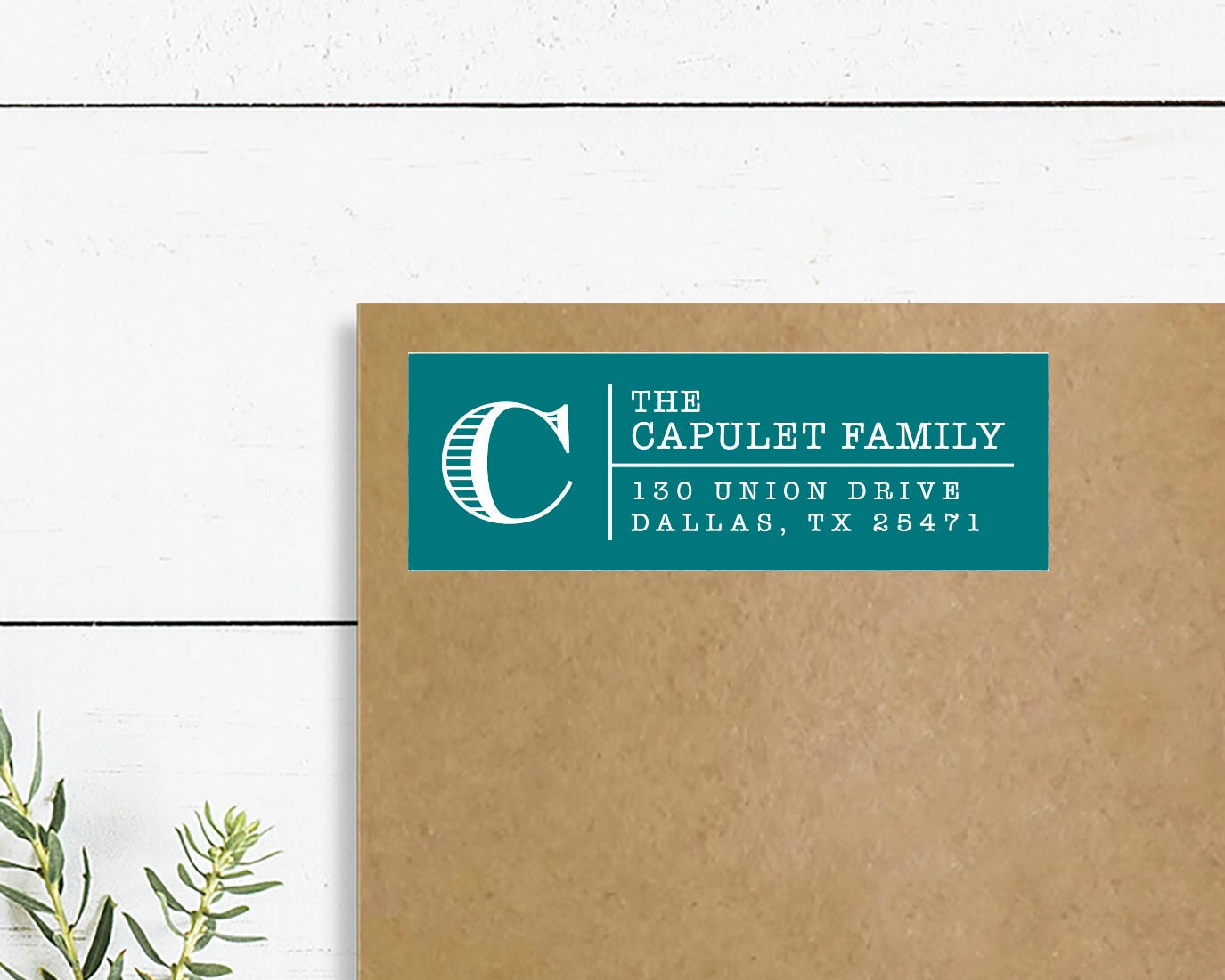 Monogram Return Address Labels Custom Address Labels | Etsy