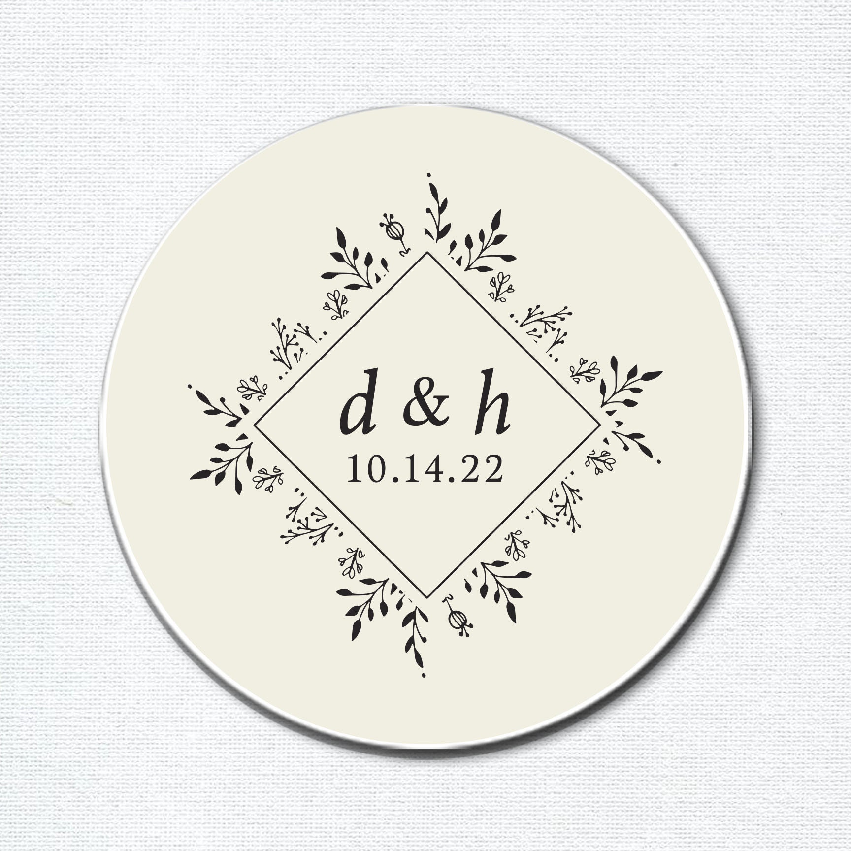 Monogram Wedding Stickers for Floral Themed Favor Stickers - Etsy Ireland