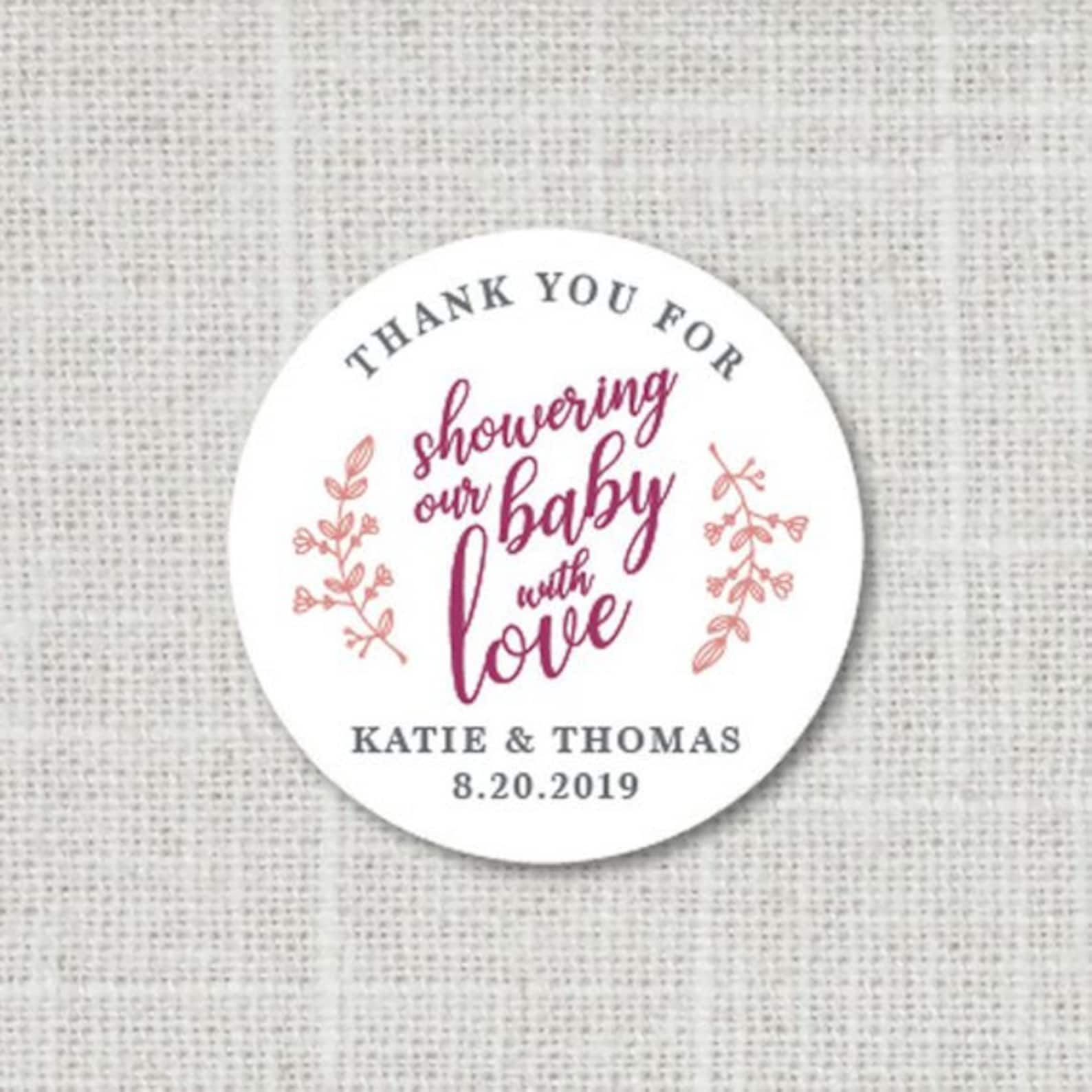 Baby Shower Stickers, Thank You Stickers, Favor Stickers, Party Labels ...