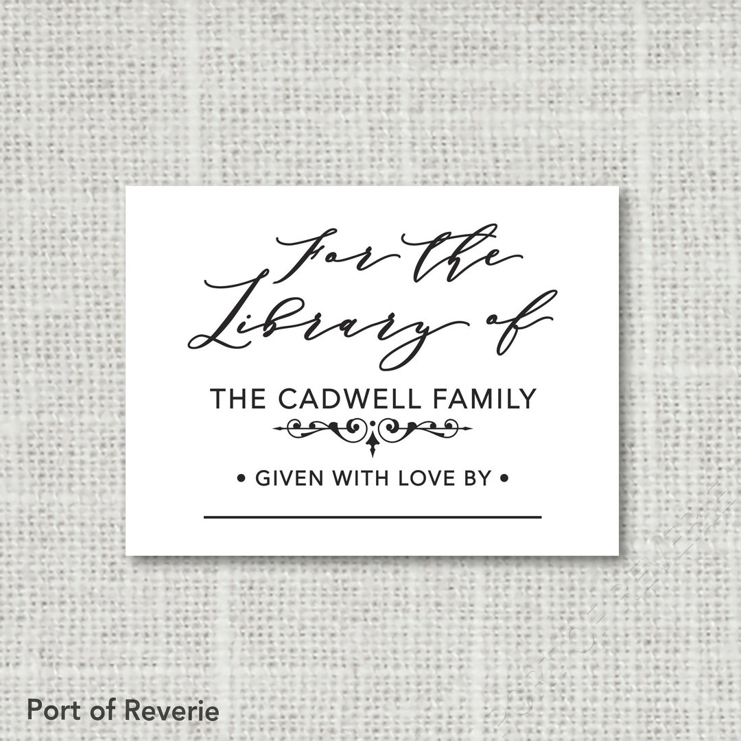 Personalized Book Plate Stickers, for the Library of Stickers, This ...