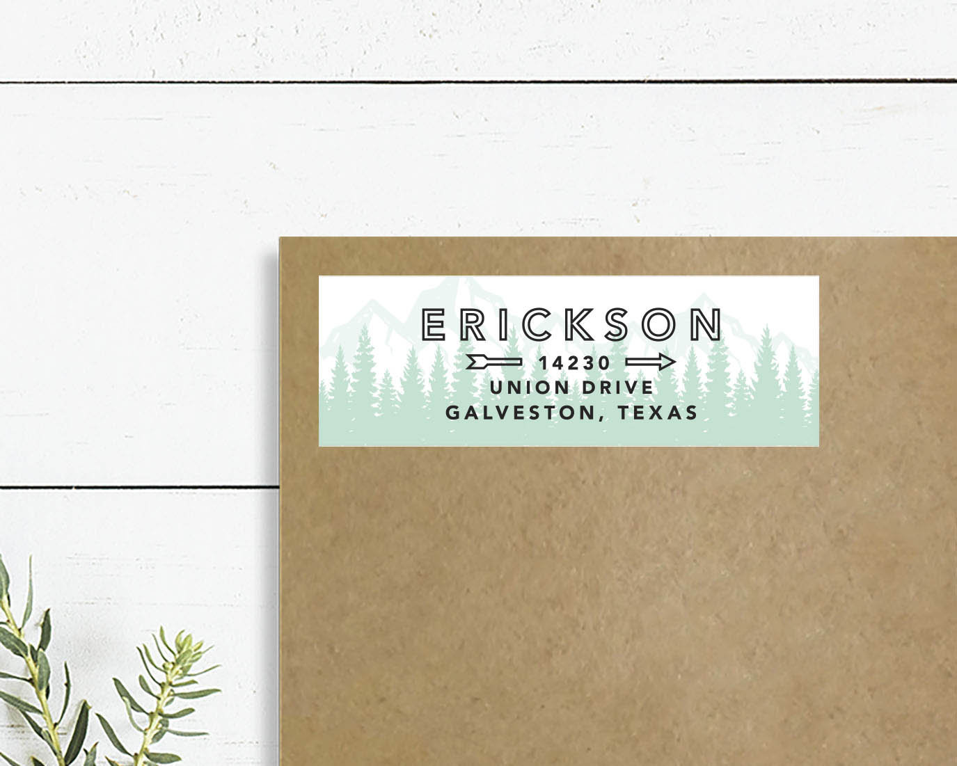 Mountain Return Address Labels, Forest Address Stickers for Woodland ...
