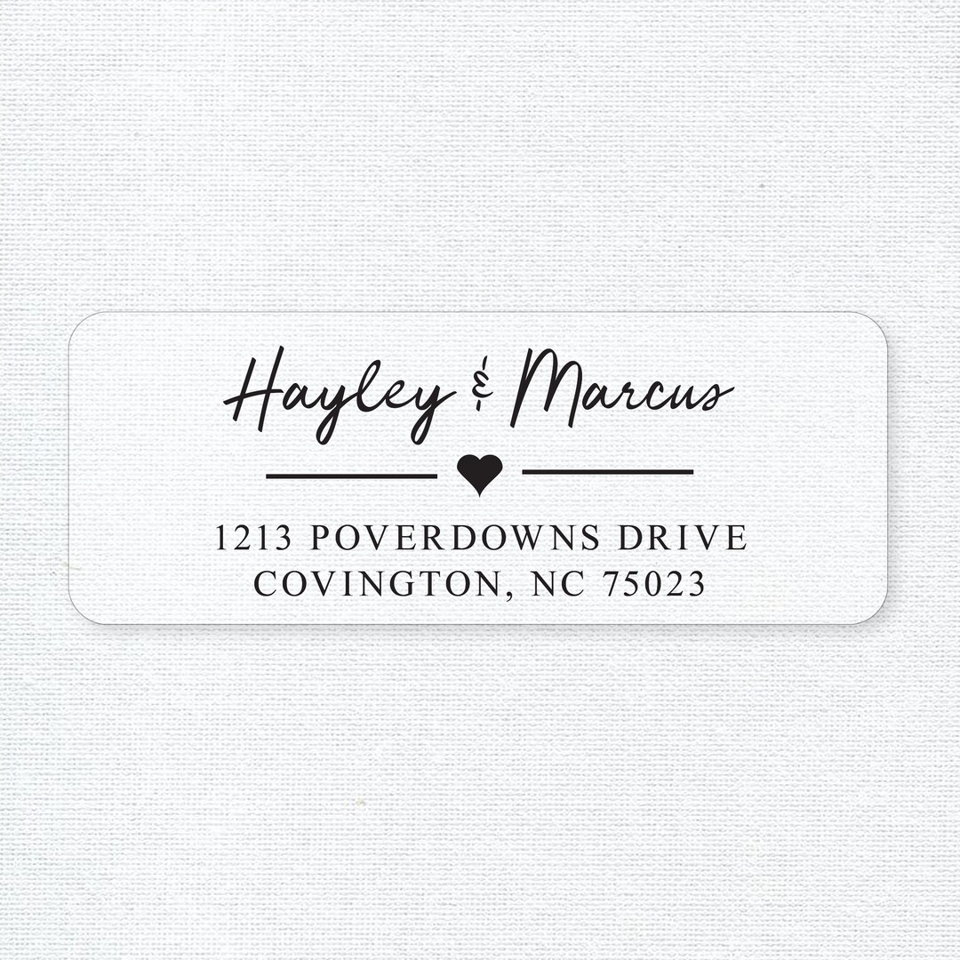 Modern Return Address Labels, Clear Address Labels, Personalized ...