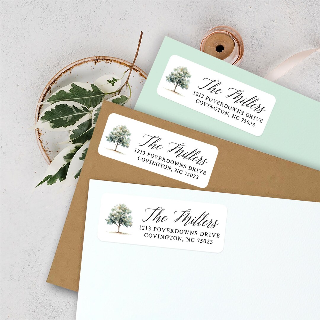 Tree Return Address Labels, Custom Mailing Stickers, Personalized ...