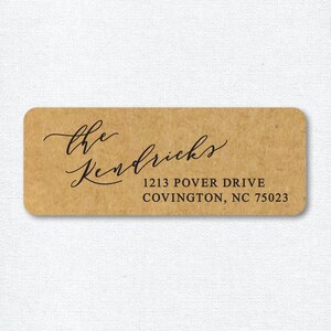 Calligraphy Return Address Labels, Clear Address Labels, Personalized ...