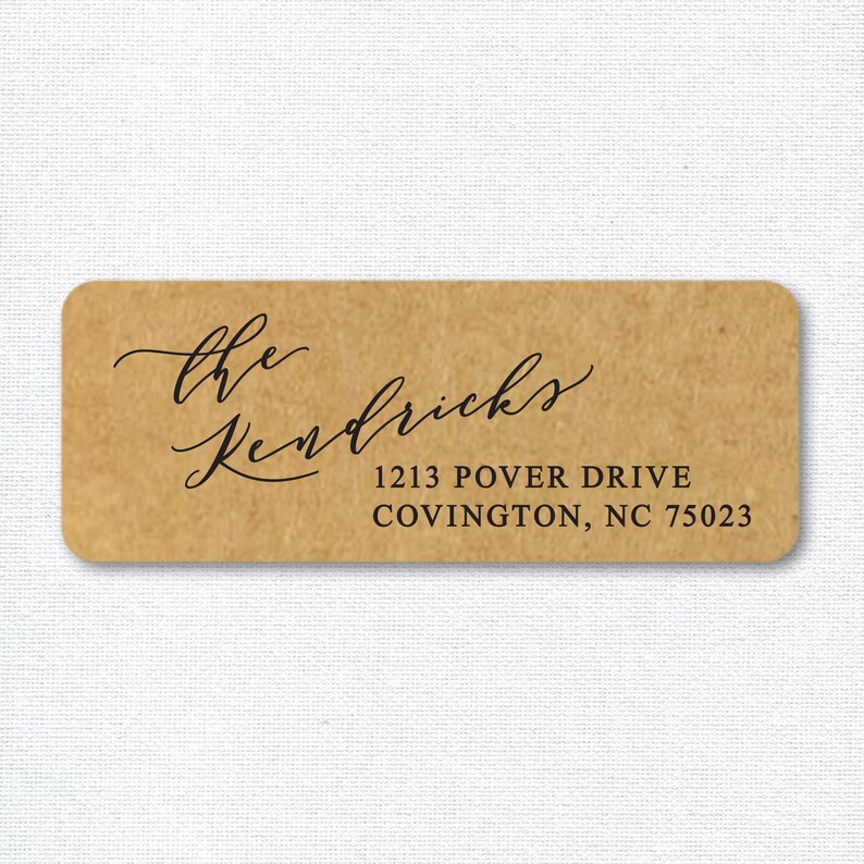Calligraphy Return Address Labels, Clear Address Labels, Personalized ...
