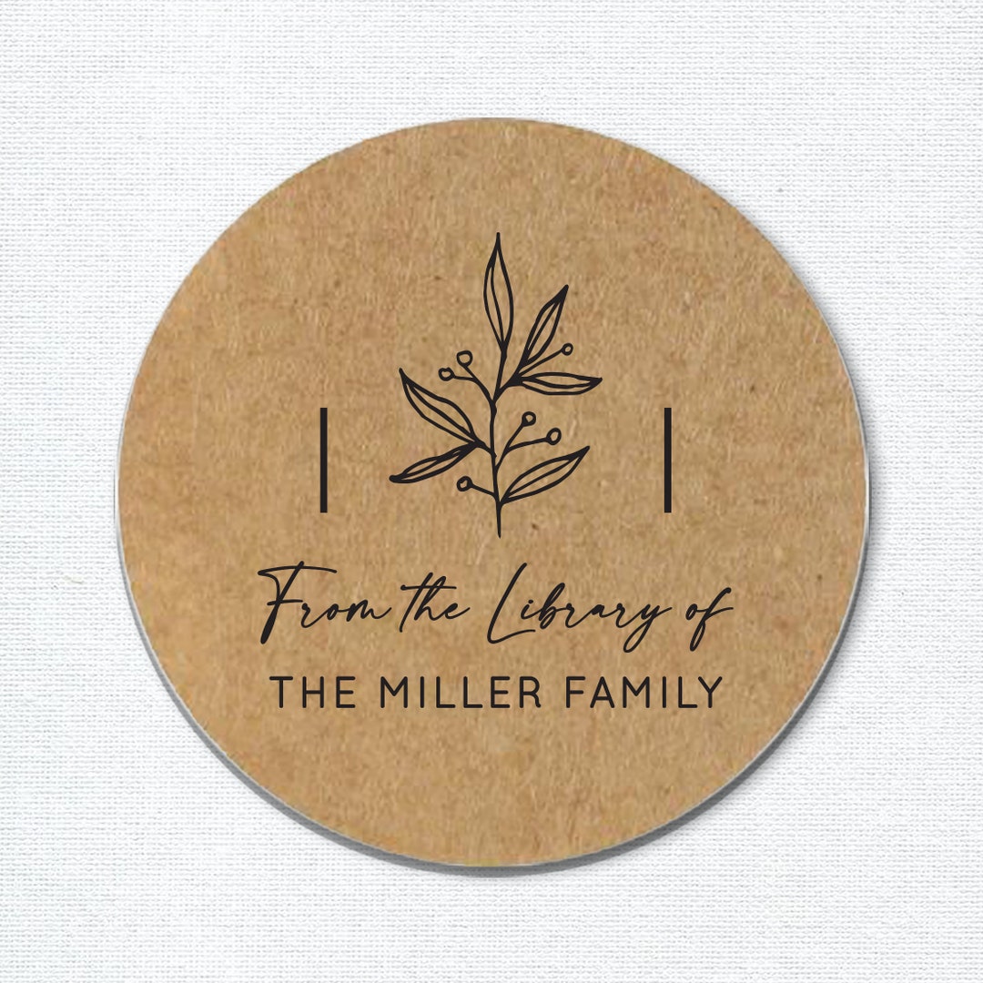 Personalized Book Labels, Ex Libris From the Library of Stickers, Kraft ...