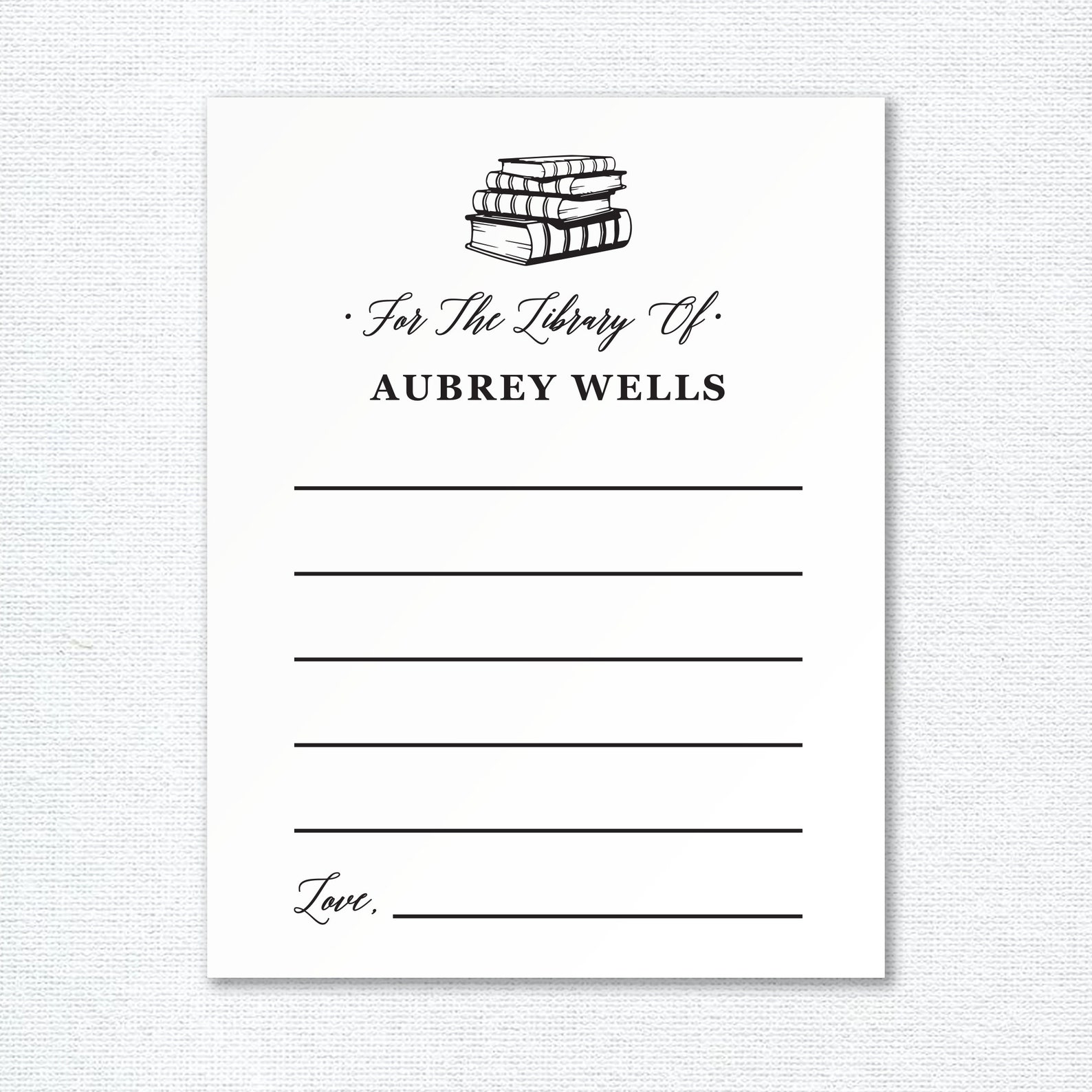 Personalized Bookplate Stickers With Books, Set of 8 Custom for the ...