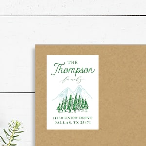 Mountain Return Address Labels, Custom Address Stickers, Mountain ...
