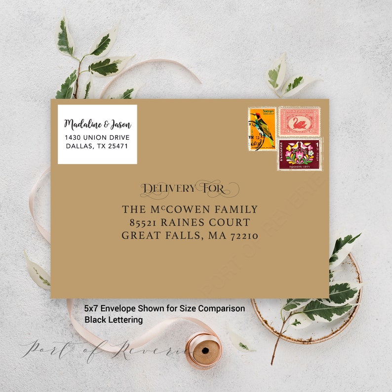 Modern Address Stickers Set of 28 Address Labels | Etsy