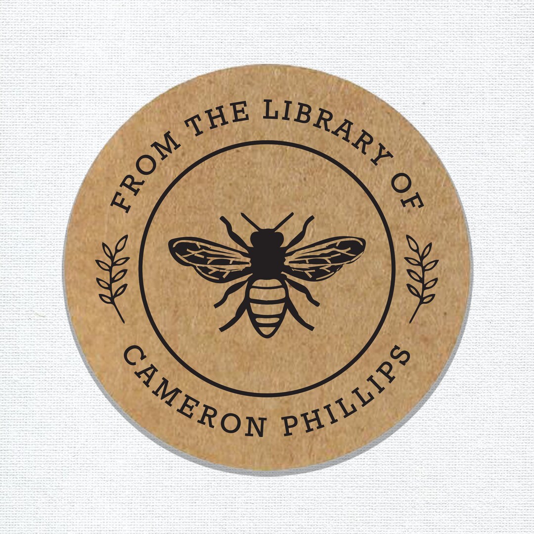 From the Library of Stickers With Honey Bee, Custom Library Stickers ...