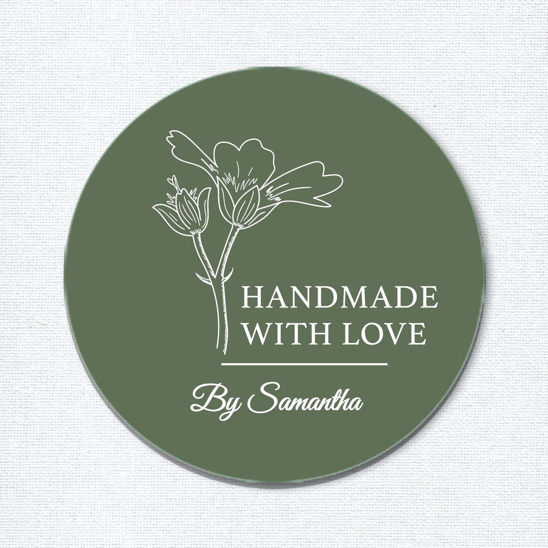 Handmade With Love Stickers, Baked With Love, Made With Love Gift ...
