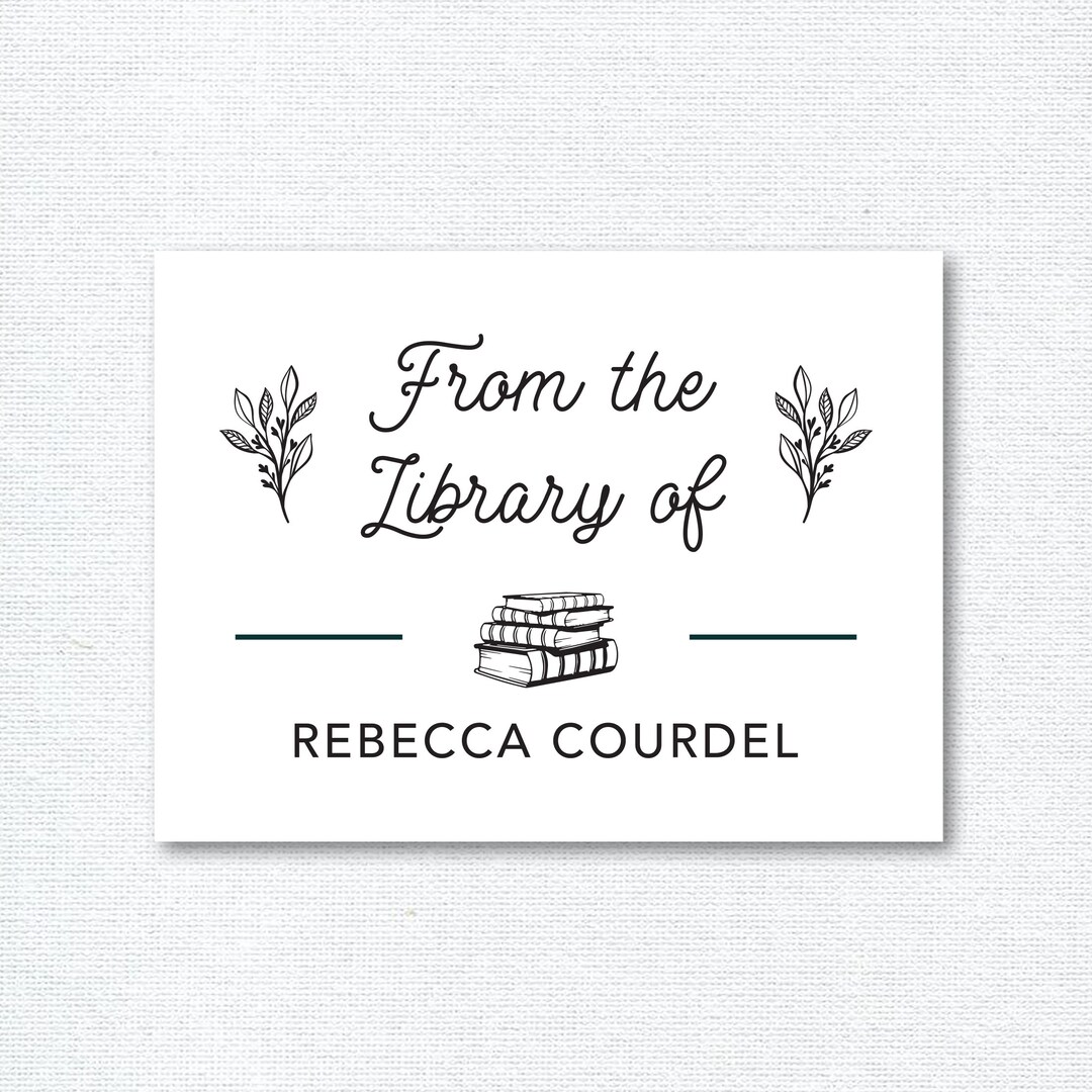 From the Library of Stickers, Personalized Book Plate Stickers, Custom ...