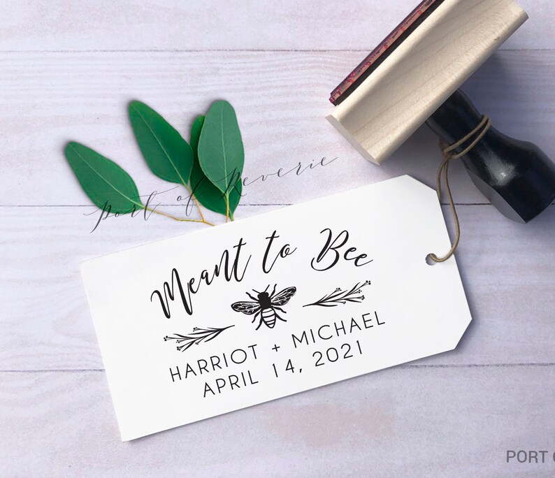 Meant to Bee Stamp Custom Self Inking Stamp Wood Stamp - Etsy