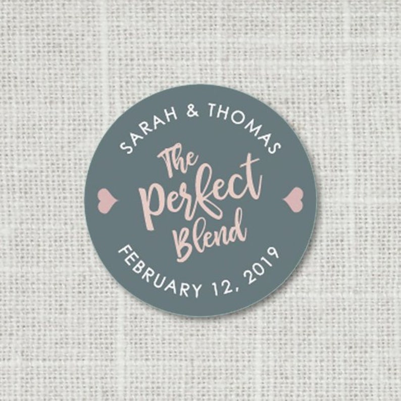 The Perfect Blend Stickers, Wedding Favor Stickers, Wedding Stickers ...
