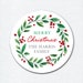 Personalized Christmas Wreath Gift Labels, Custom Merry Christmas ...