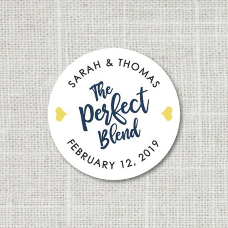 The Perfect Blend Stickers Wedding Favor Stickers Wedding | Etsy