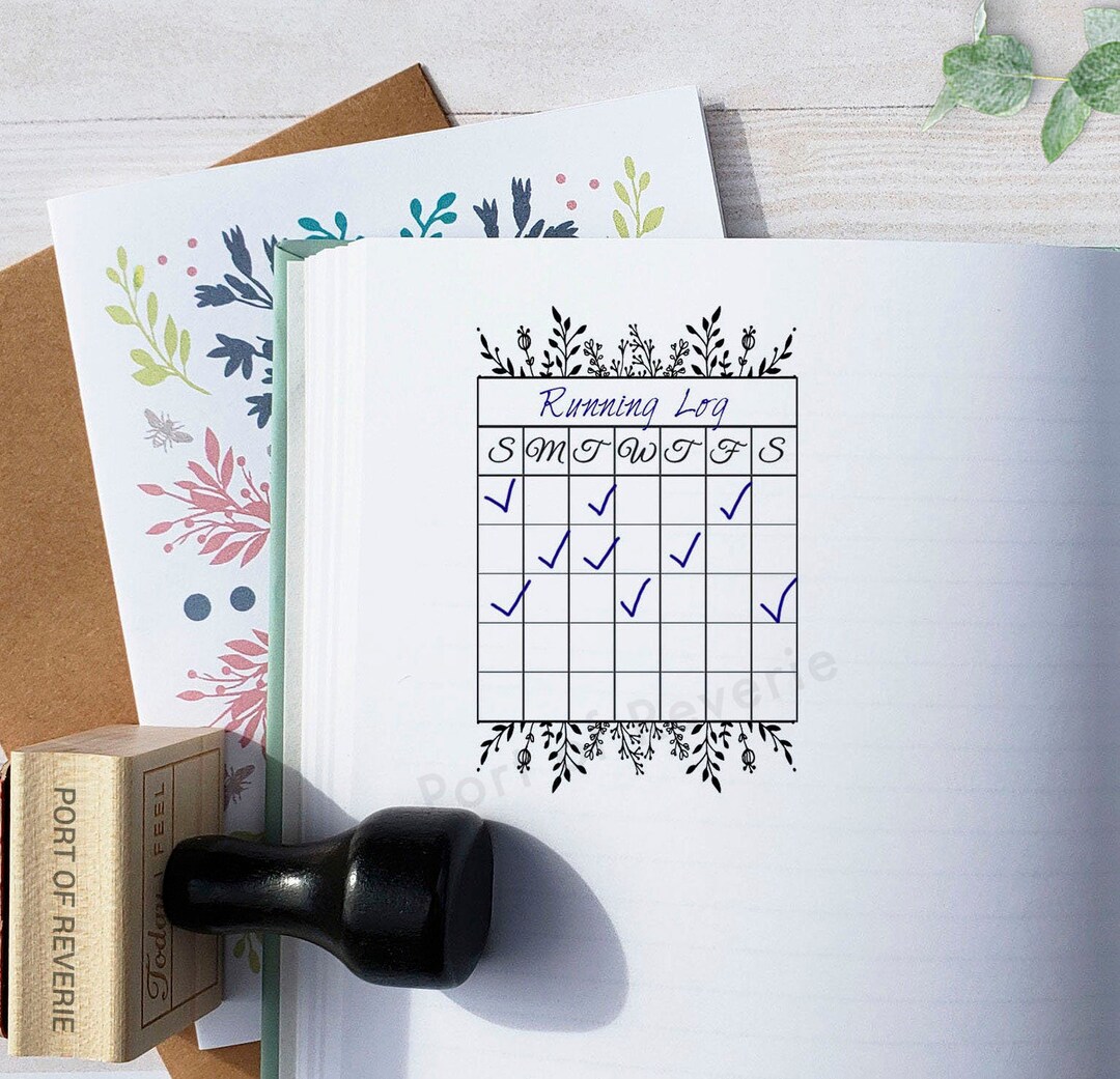 Habit Tracker Stamp, Monthly Calendar Stamp, Task Planner Stamp, Goal ...