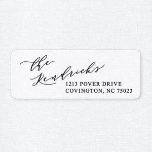 Calligraphy Return Address Labels, Clear Address Labels, Personalized ...