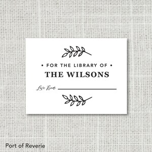 Personalized Book Plate Stickers, Custom for the Library of Stickers ...