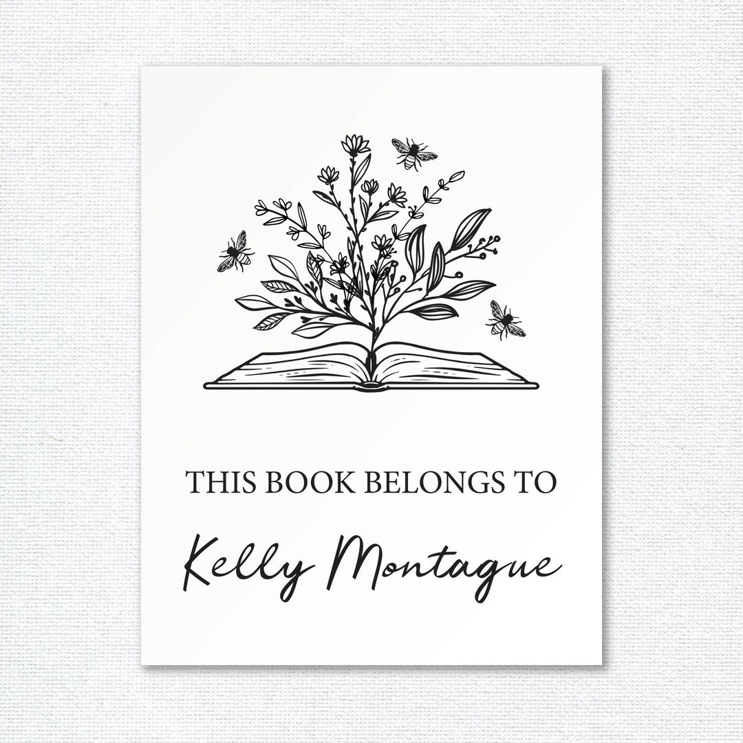 Custom Library Stickers, Personalized Bookplate Stickers, From the ...