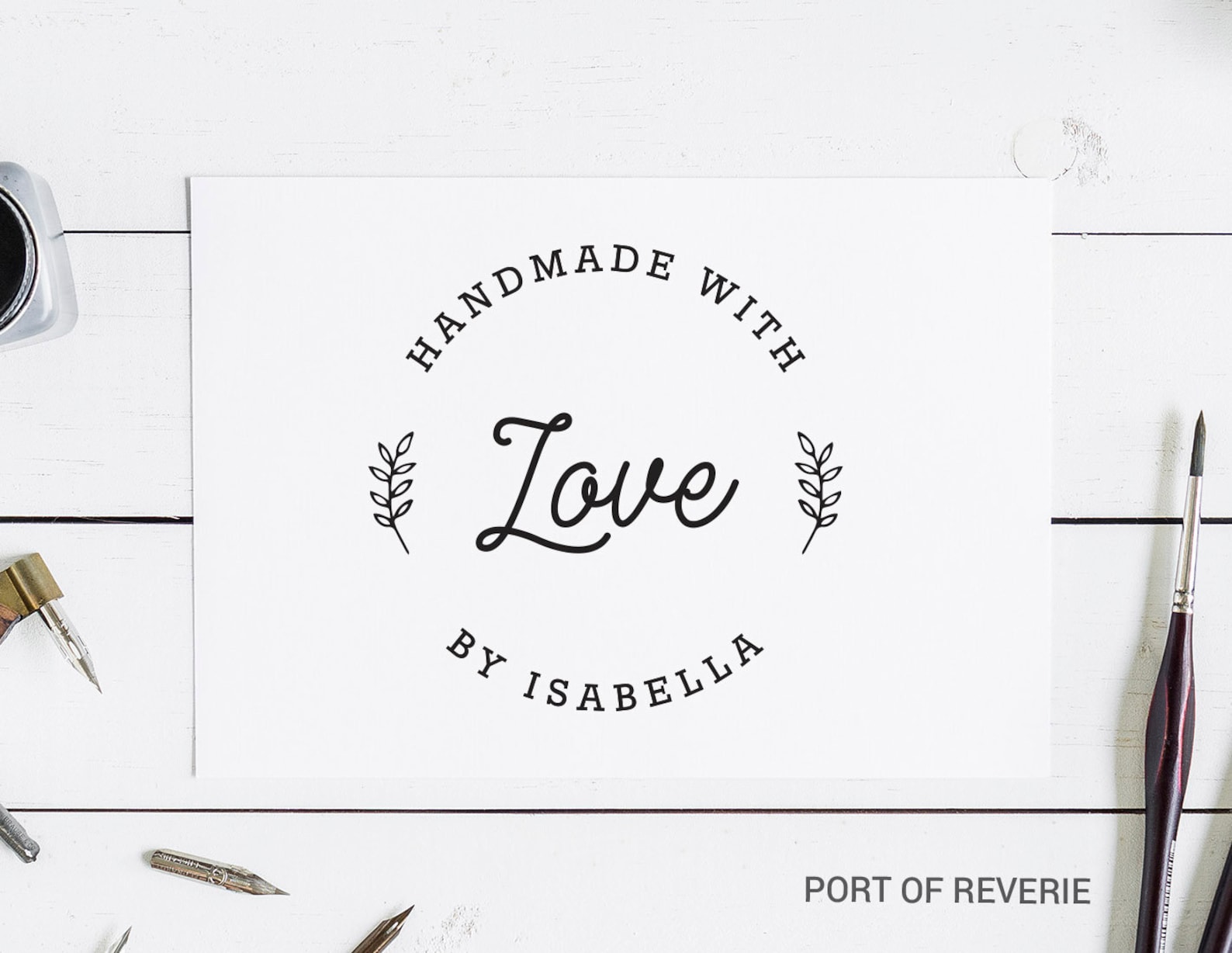 Handmade With Love Stamp, Made With Love Stamp, Small Business Crafter ...