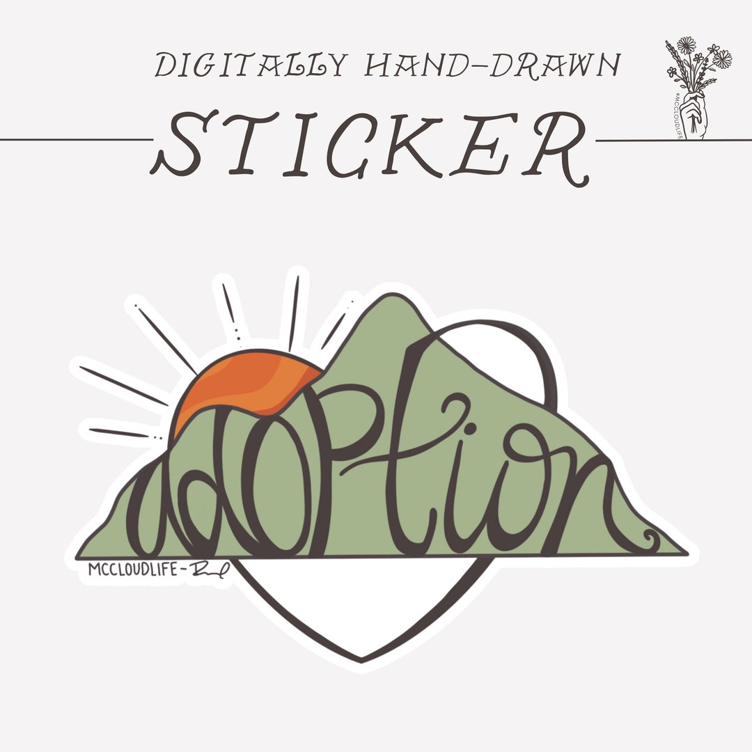 Adoption Symbol Vinyl Sticker, Decal, Loved, Adoption Triad ...