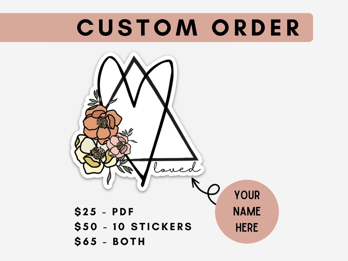 CUSTOM Adoption Symbol Vinyl Sticker,pdf, Decal, Loved, Adoption Triad ...