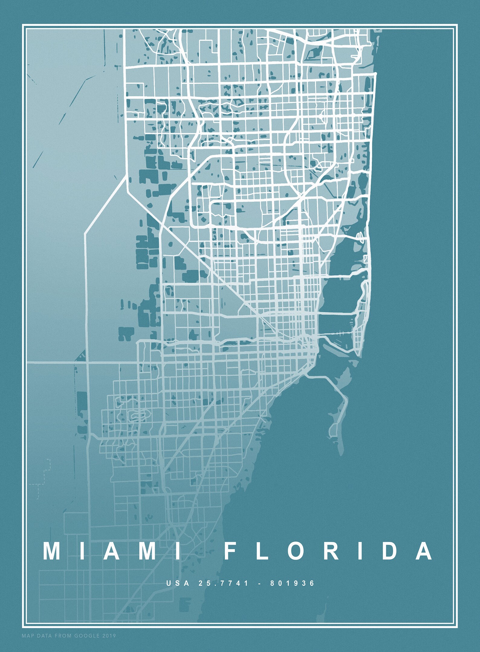 Miami Area Map | A Beautiful Area Map of Miami. I Will Make a Lovely ...