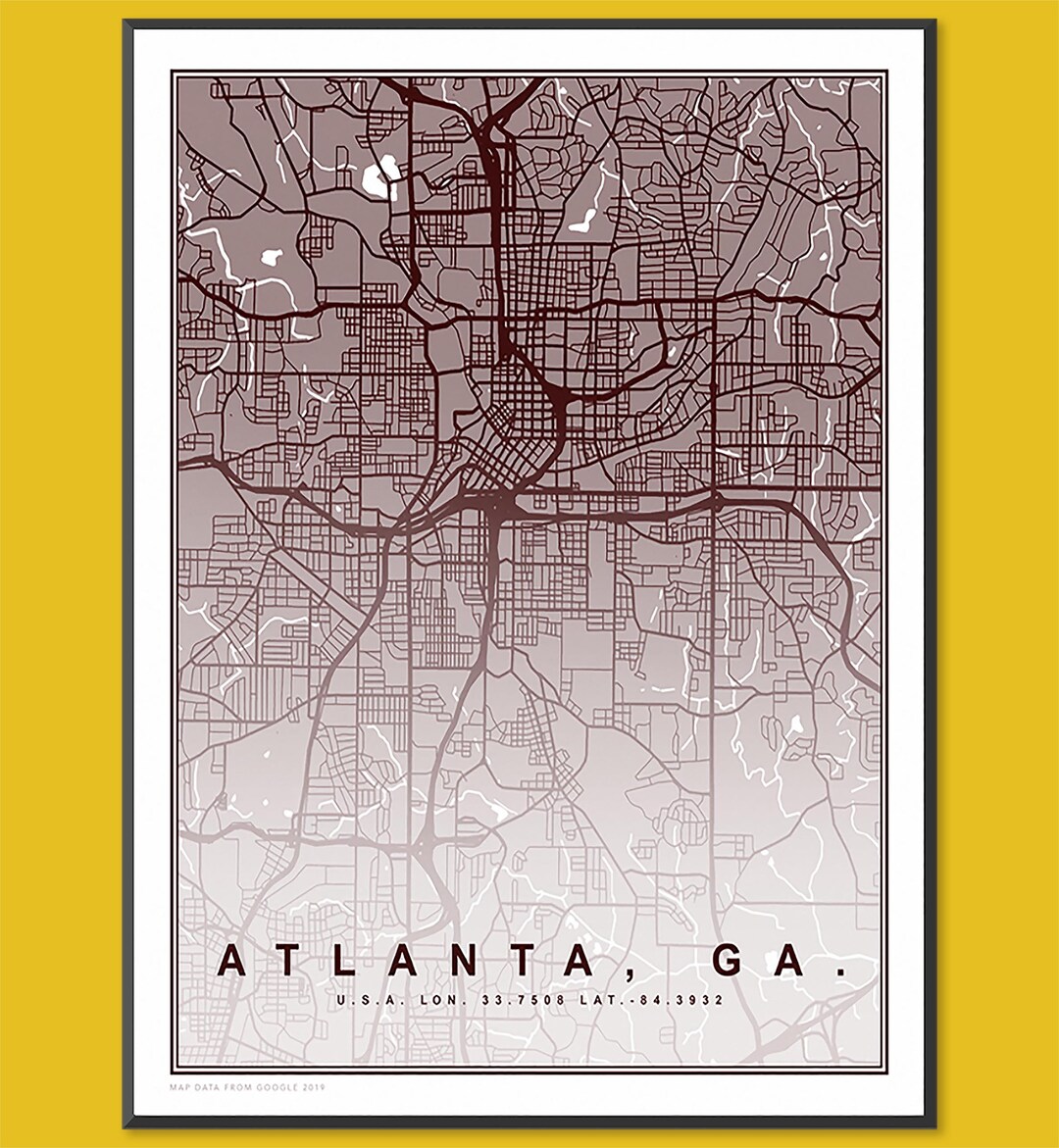 Atlanta Georgia Area | Get This Beautiful Atlanta Area Map for Your ...