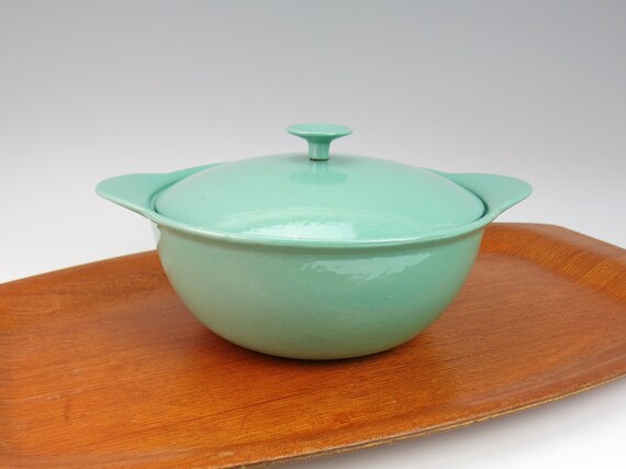 Large Vintage Findlay Enameled Cast Iron Casserole With Lid - Etsy