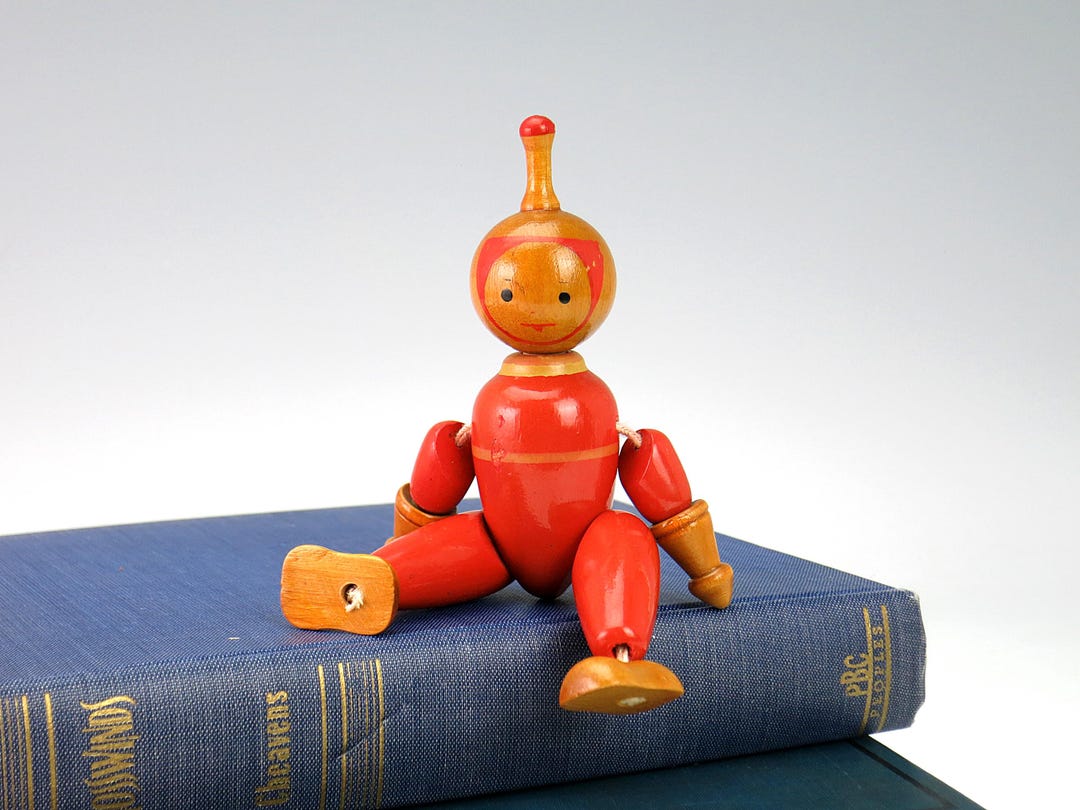 Articulated 1960s Soviet Cosmonaut Wooden Figurine - Wood USSR ...