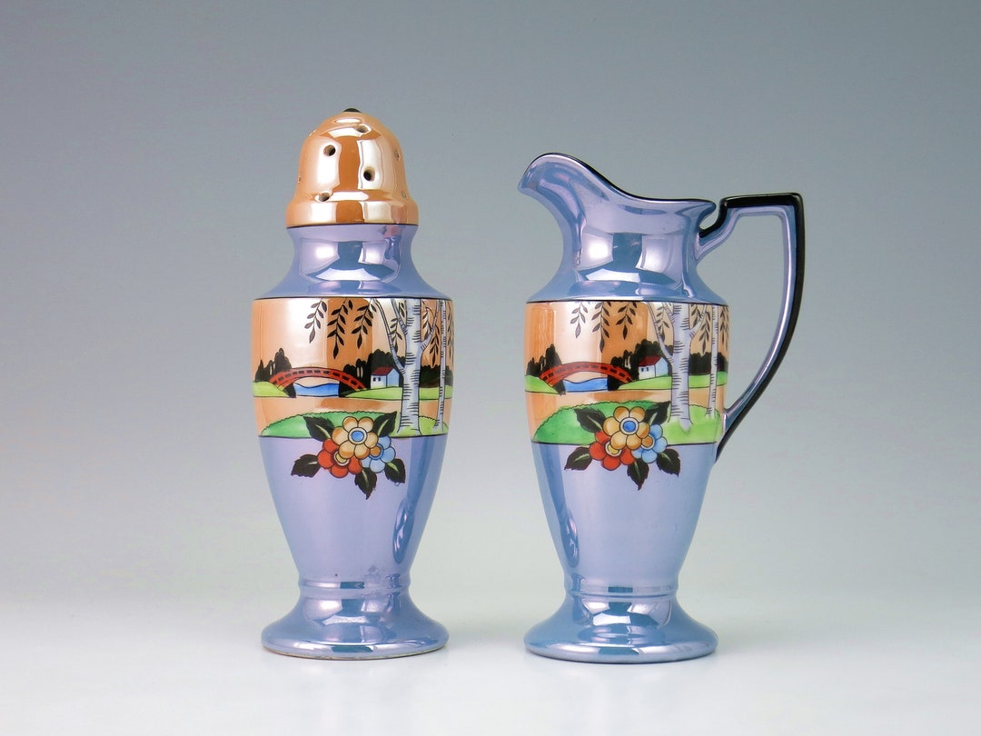 Noritake Art Deco Berry Set - Noritake Lusterware Lustreware Muffineer ...
